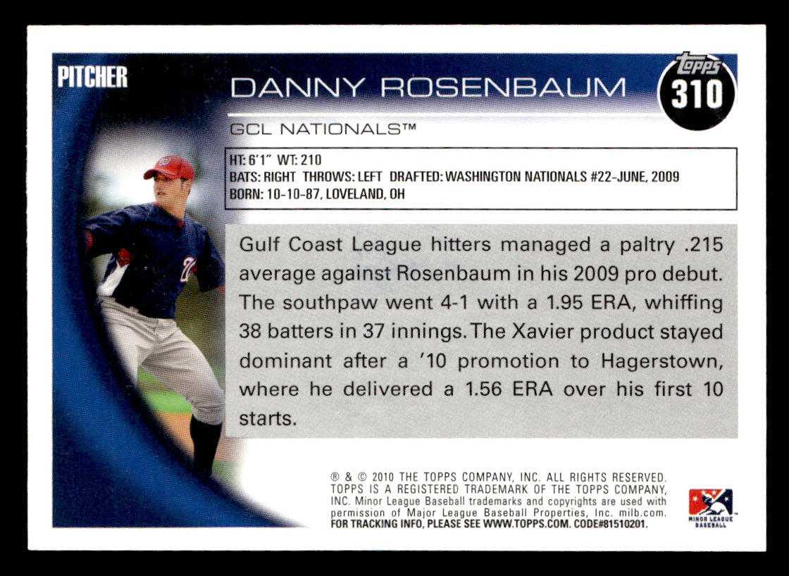 2010 Topps Pro Debut - #310 Danny Rosenbaum (RC) for sale online | eBay