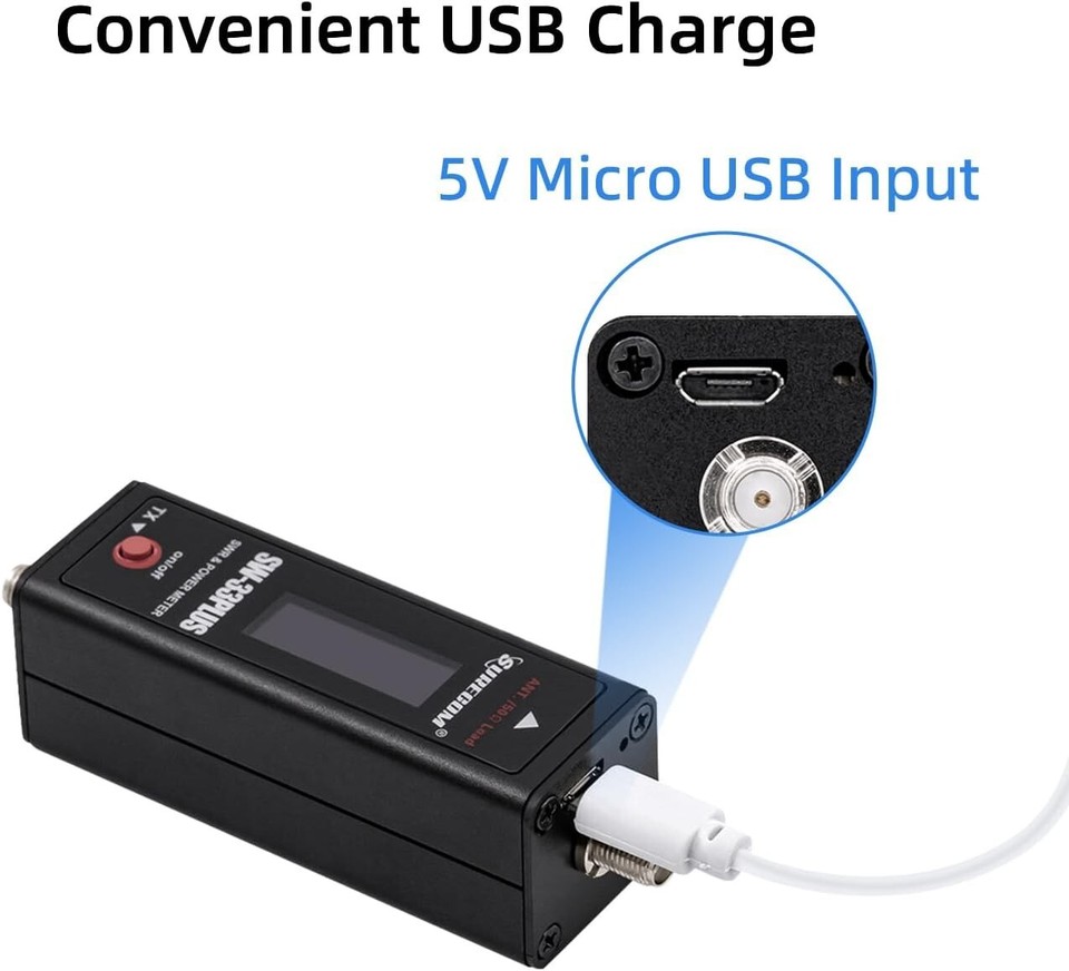 Surecom 100W Power & SWR Meter - Handheld VHF UHF Radio for Precise ...
