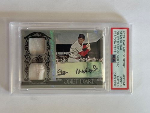 Stan Musial St.Louis Cardinals Silver Spectrum Auto PSA/DNA CERT MINT 9 ...