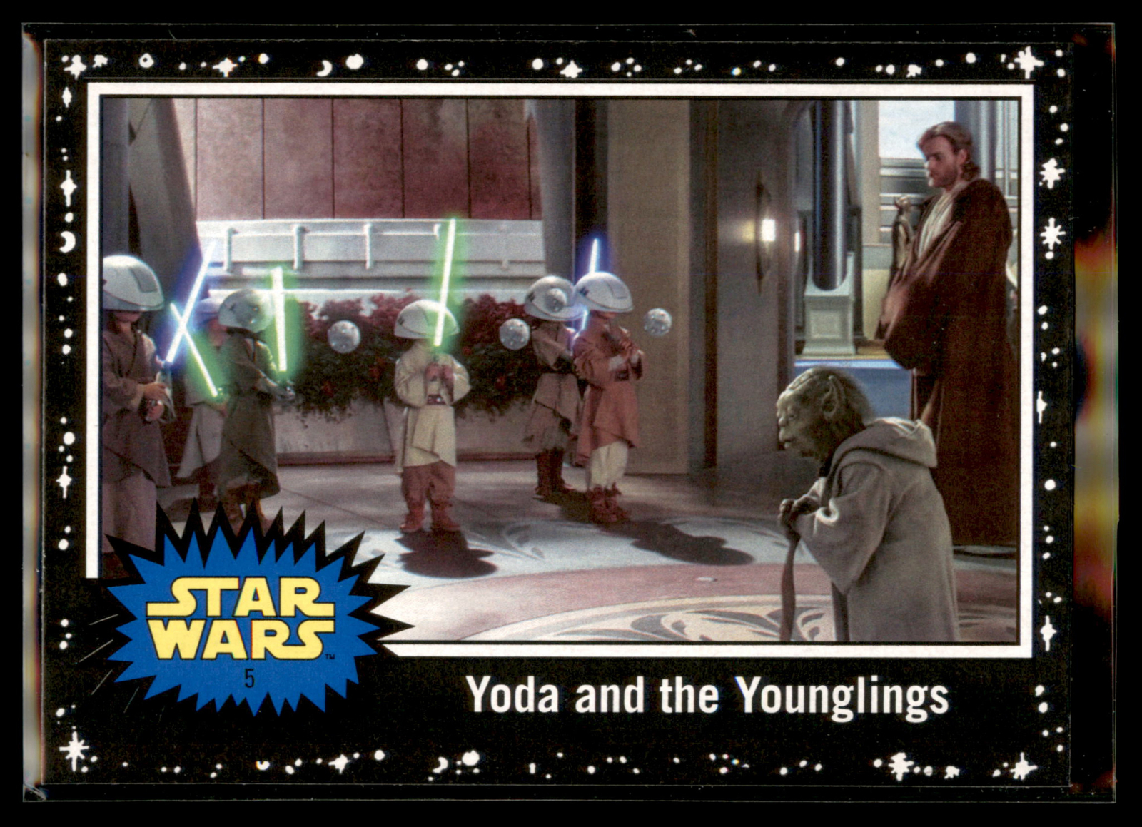 2017 Topps Star Wars Journey to The Last Jedi BLACK #5 Yoda and the ...