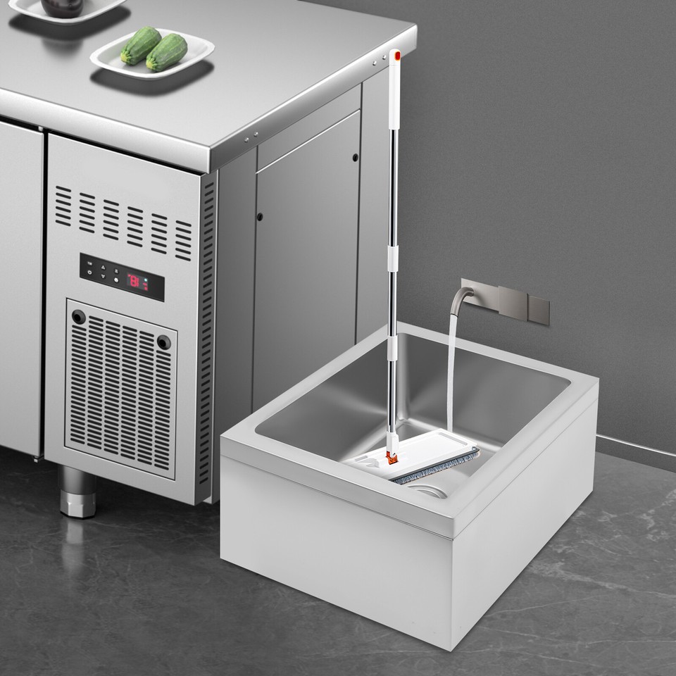 22"L x 19"W x 12"H Stainless Steel Mop Sink Utility Floor Mount Mop ...
