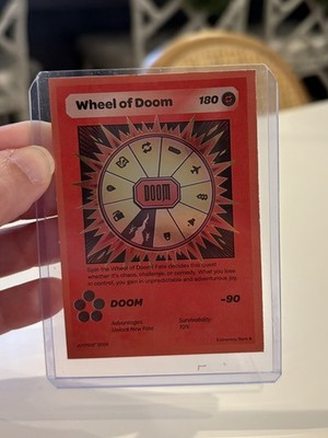 Wheel of Doom 2025 Joyride Extremely Rare Collectible Card Ryan Trahan ...