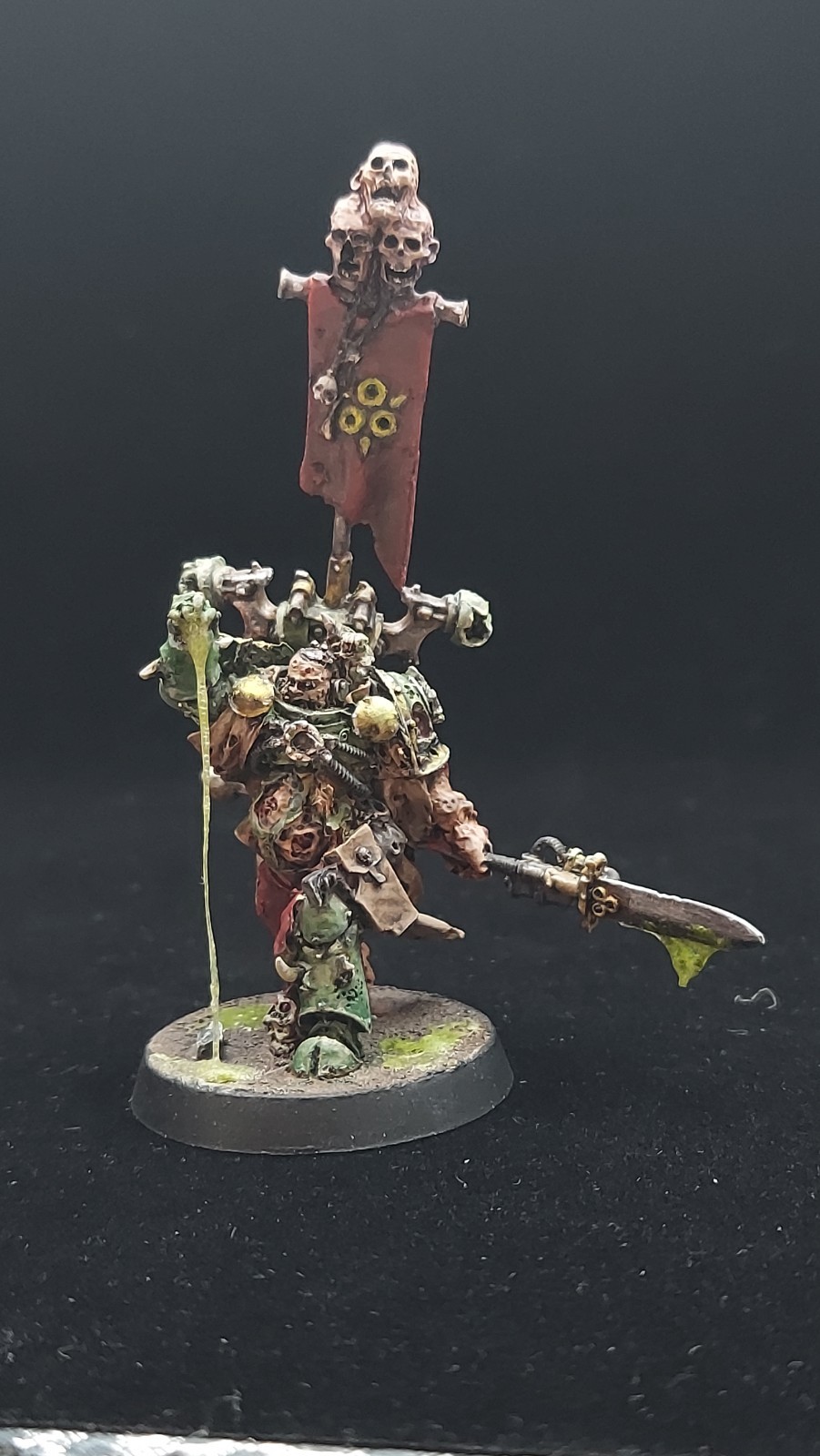 Warhammer 40K Chaos Nurgle Death Guard Sorcerer Necrosius Painted | eBay