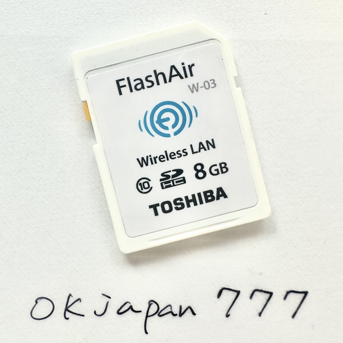 TOSHIBA FlashAir W-03 8GB Wireless LAN Memory Card SDHC Class10 Used ...
