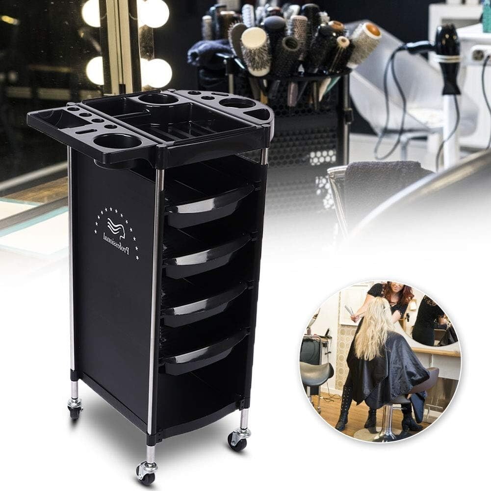 Multi-Functional Hair Salon Tool Storage Cart Trolley, 6 Layers Hair ...