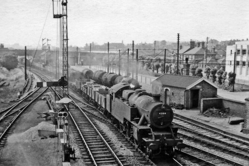 PHOTO LMS TYPE FAIRBURN 4MT 2 6 4T NO. 42184. ENTERING UTTOXETER 1959 ...