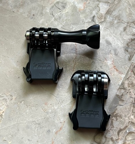 (2) Genuine GoPro Quick Release Flat Buckle Clip Mount Base Adapter ...