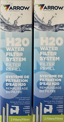Lot of 2 - Arrow Home H2O Water Filter System - Each box has 2 Filters ...