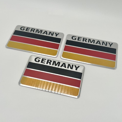 3X German Flag Car Emblem Badge Decal Sticker Deutschland 2"x 3 ...