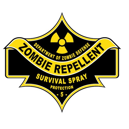 Zombie Repellent Spray Label Laptop , Car Decal Sticker | eBay