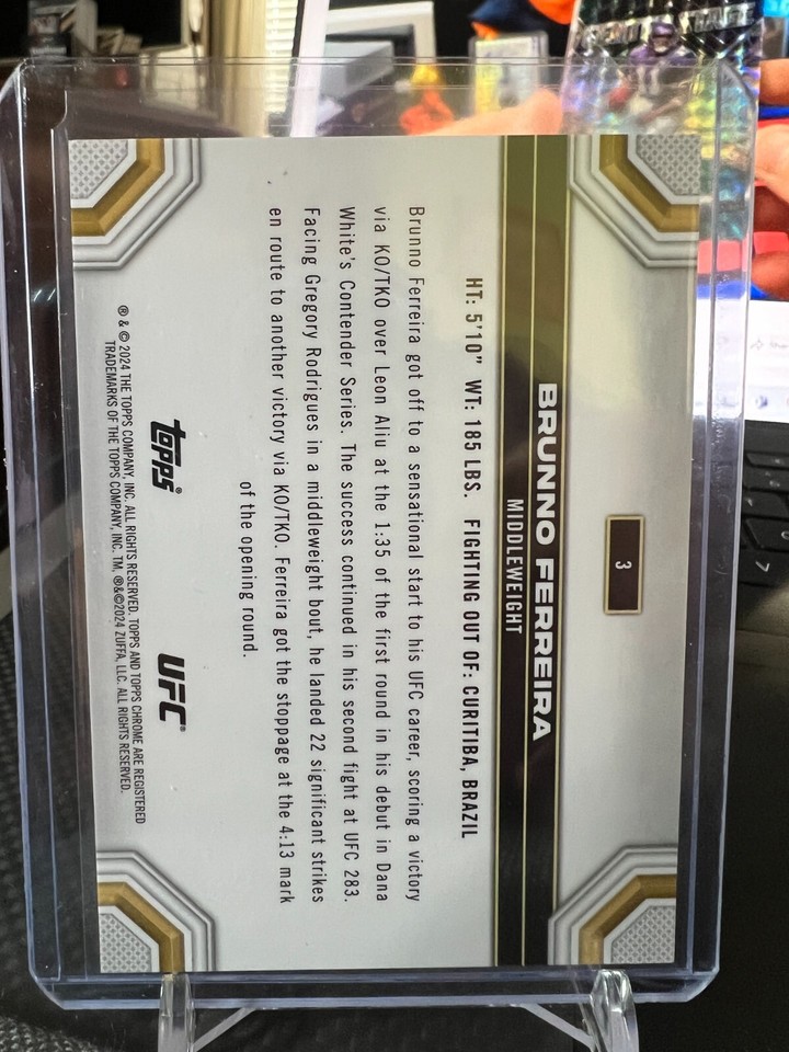 🔥2024 Topps Chrome UFC BLUE Brunno Ferreira 086/150 | eBay