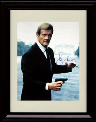 Unframed 007 Roger Moore Autograph Promo Print - Black Jacket | eBay