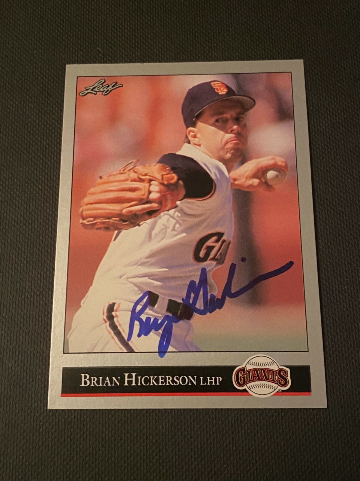 Bryan Hickerson Signed 1992 Leaf Series 2 Card #280 Auto Giants ...