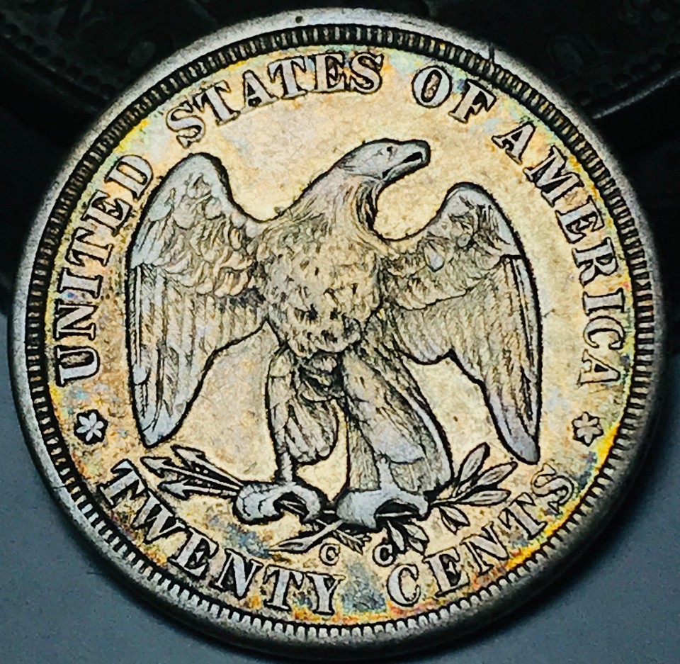1875 CC Twenty Cent Piece 20C Ungraded Choice 90% Silver US Coin ...