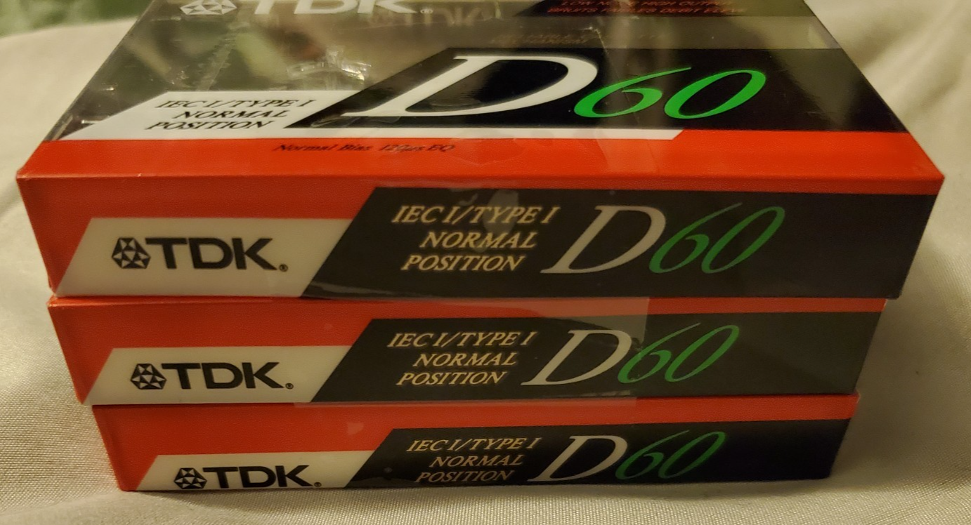 TDK D60 60 Minute Iec1/type1 Cassette Tapes 16 Low Noise High Output ...