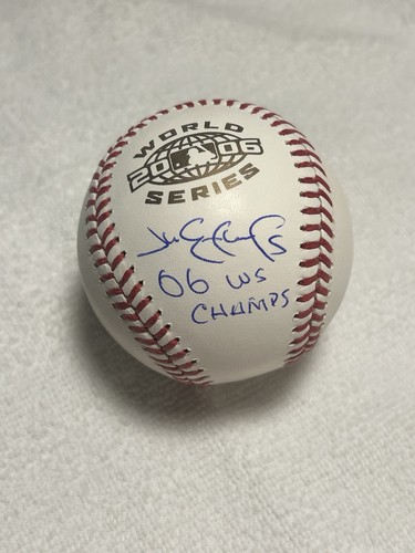 JIM EDMONDS SIGNED AUTOGRAPHED 06 WS CHAMPS OML WORLD SERIES BASEBALL ...