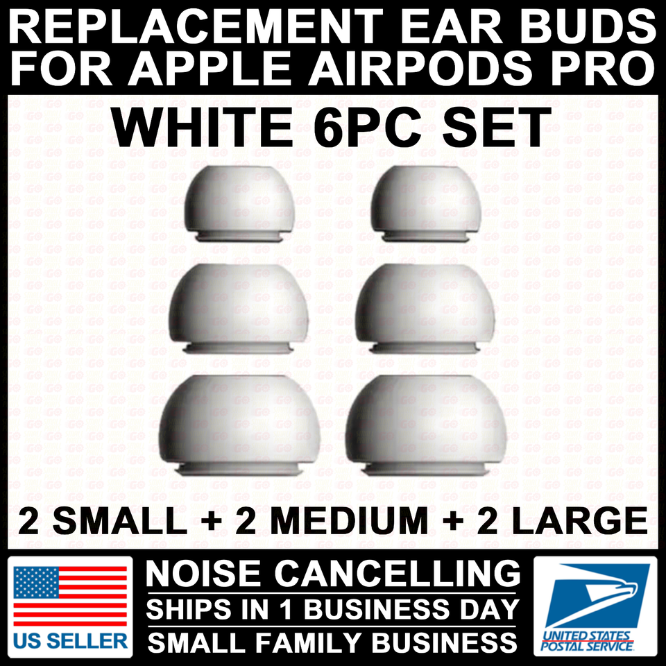 3-PAIRS Ear Bud Tip For Apple AirPod Pro 1&2 Replacement Silicone ...