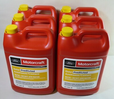 Motorcraft VC-7DIL-B Gold Prediluted Anti-Freeze Coolant 1-Gal Jug Case ...