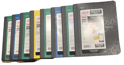 (8) Mead Graph Paper Composition Notebook Graph Ruled 4 squares per in ...