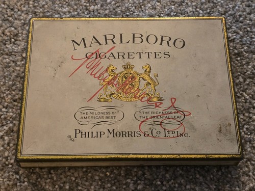 Antique Philip Morris Virginia Ovals Cigarettes, Empty Tin - RARE ...