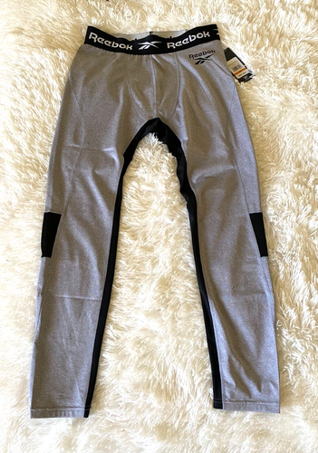 Reebok Gray Black Power Compression Tight Pants Mens Size Medium | eBay