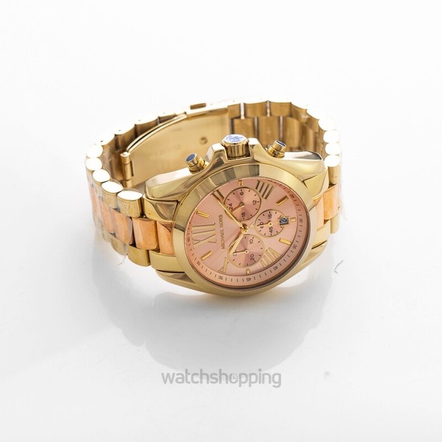 Michael Kors MK6359 Bradshaw Women's Watch - Gold/Rose for sale online ...