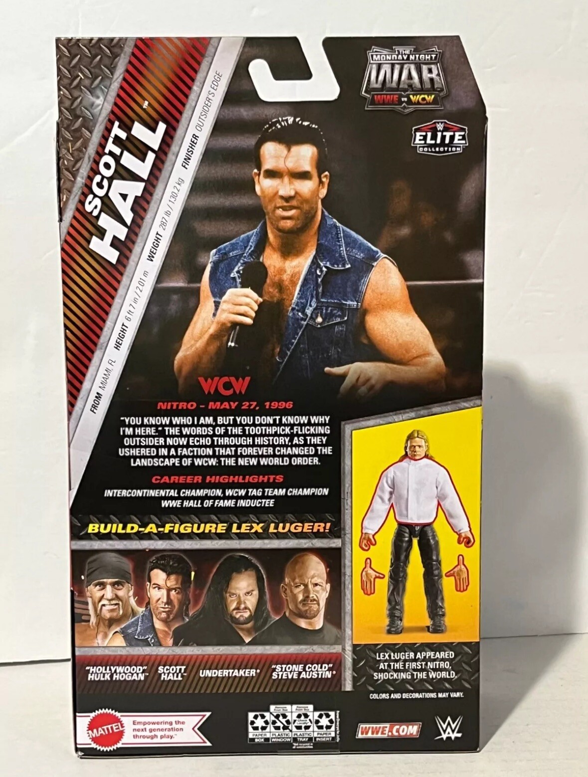 Mattel WWE Elite Collection Scott Hall Monday Night Wars WCW Action ...