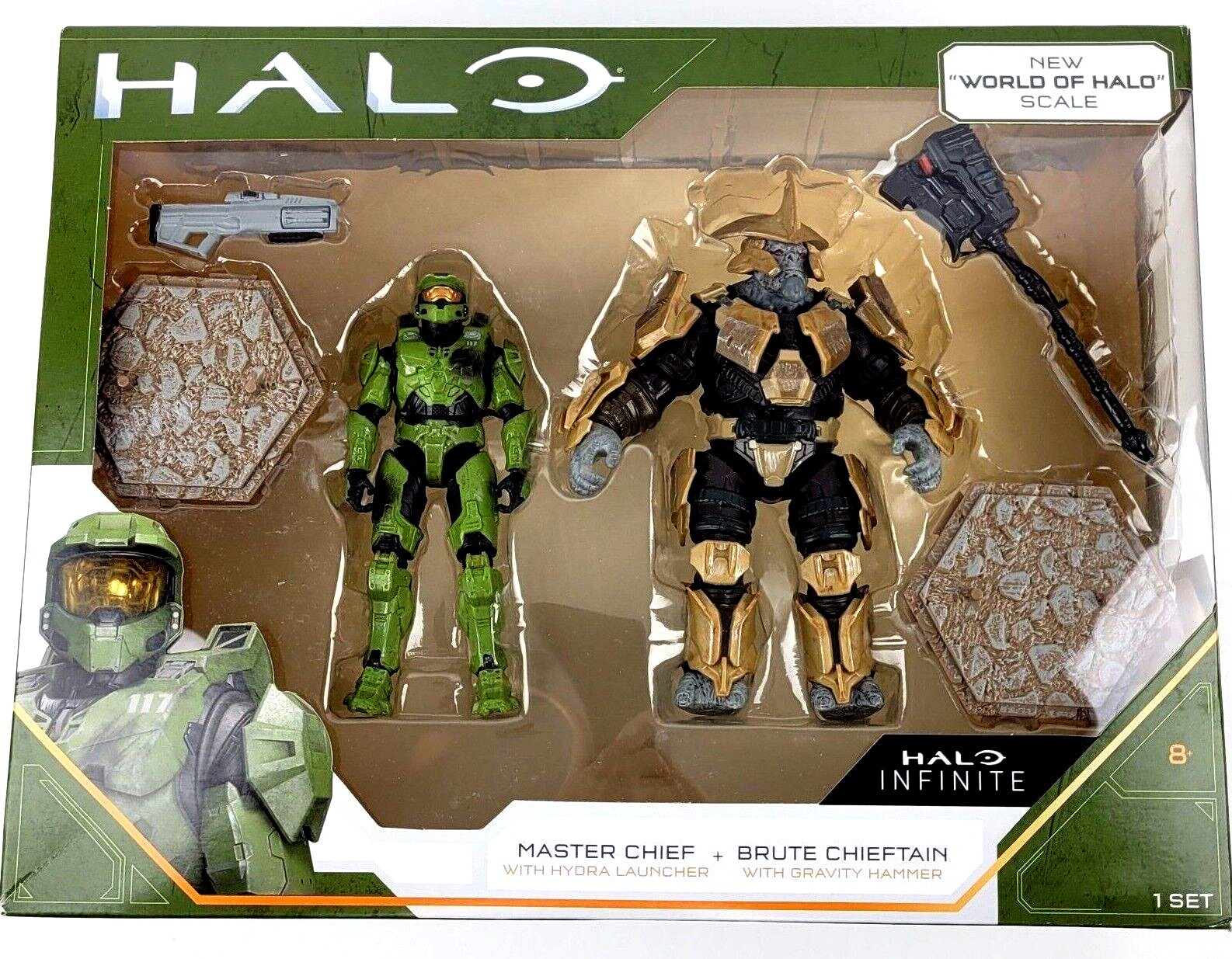 World of Halo Infinite 2 Action Figure Pack Master Chief vs. Brute ...