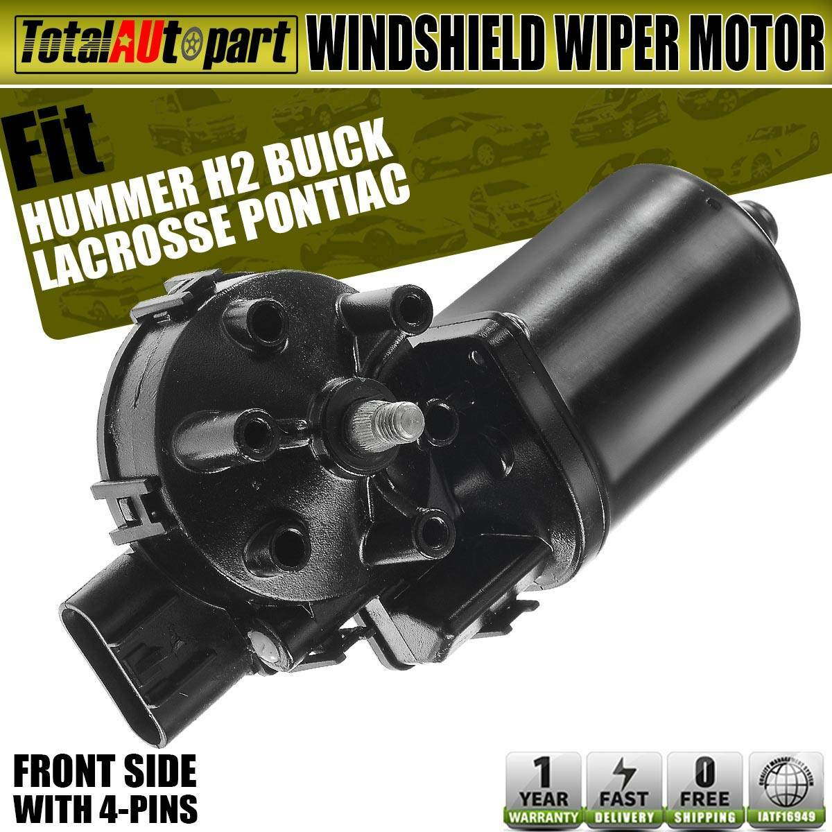 Windshield Wiper Motor 4 Pins Front for Buick LaCrosse Allure Hummer H2 ...