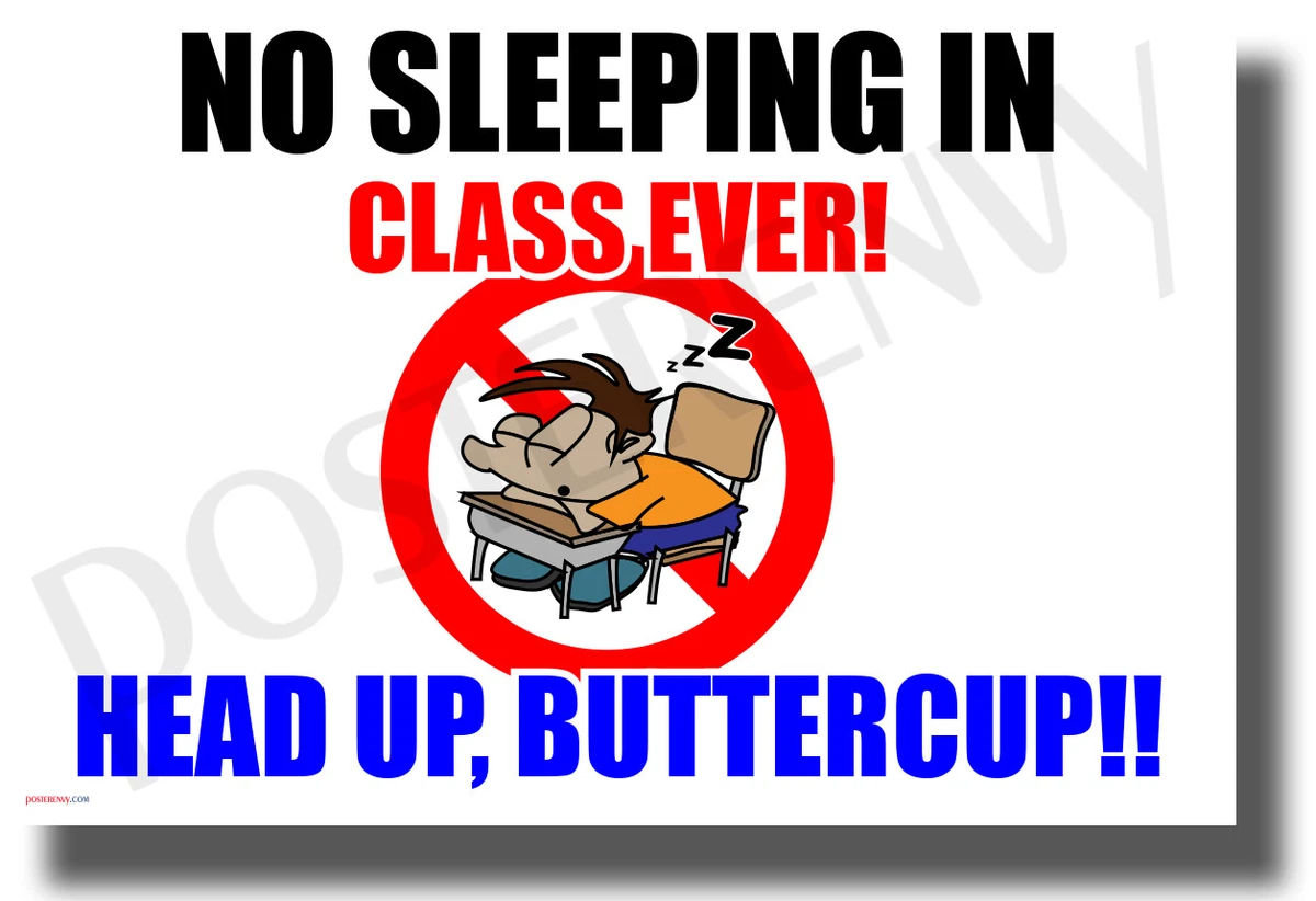 No Sleeping In Class Clipart