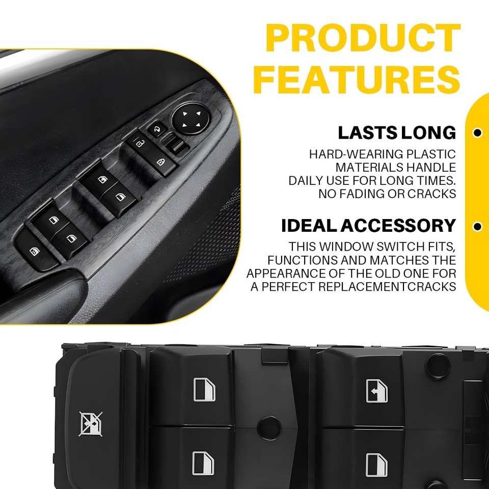 93571-M6100 Black Driver Master Power Window Switch for Kia Forte 2019 ...