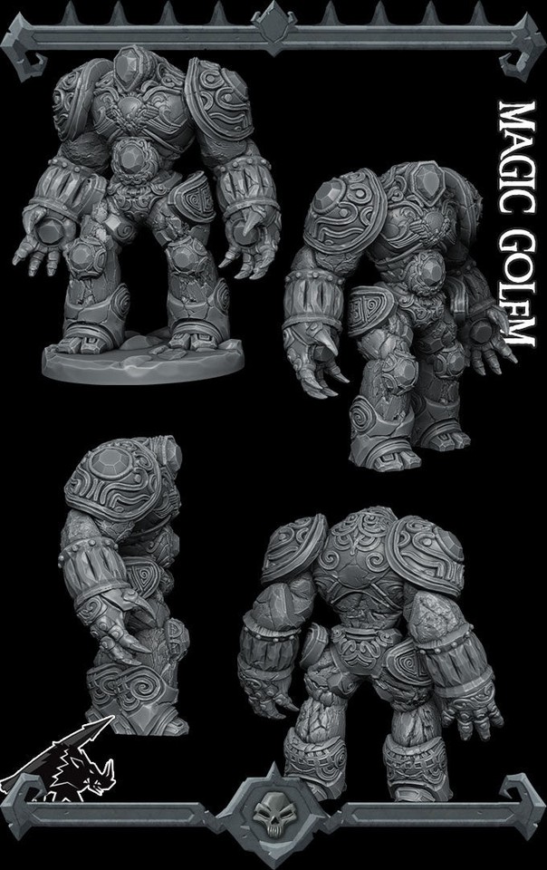 MAGIC GOLEM - Miniature | All Sizes | Dungeons and Dragons | Pathfinder ...