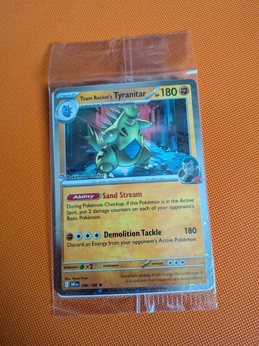 Team Rocket’s Tyranitar Pokemon Center Stamp Promo Card Destined Rivals ...