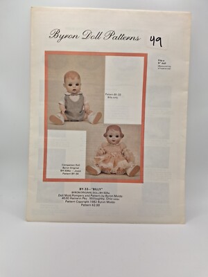 Byron Doll Patterns #BY-33 "Billy", 1982, Fits a 9" Doll | eBay