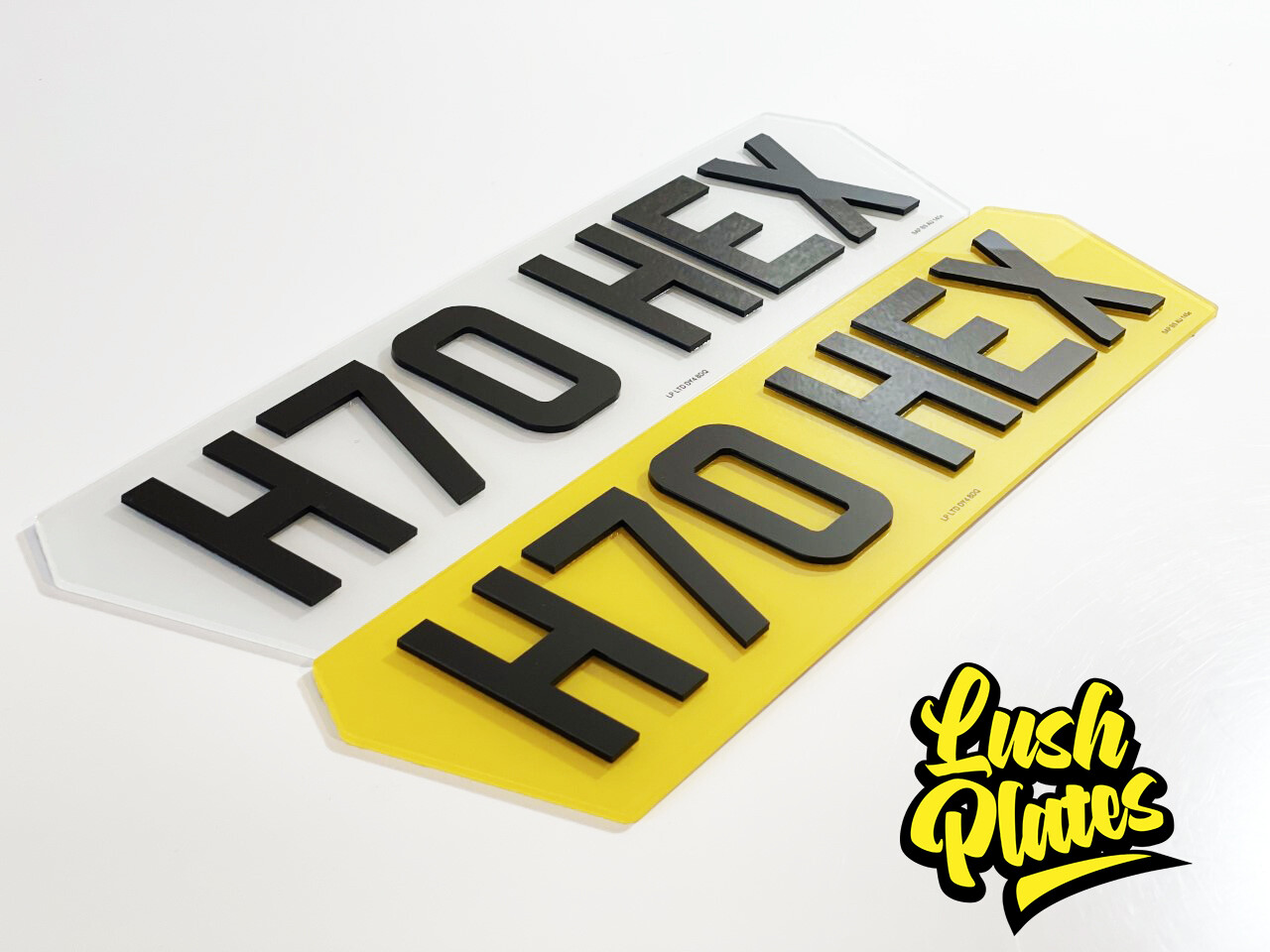 ROAD LEGAL PRINTED 3D 4D 6MM GEL V1 LAMBO SHAPE SHORT HEX BORDER NUMBER ...