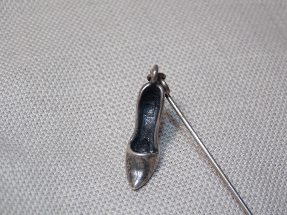 Rare Victorian Sterling Silver Woman's Lady's Shoe Woman's Stickpin Pin ...