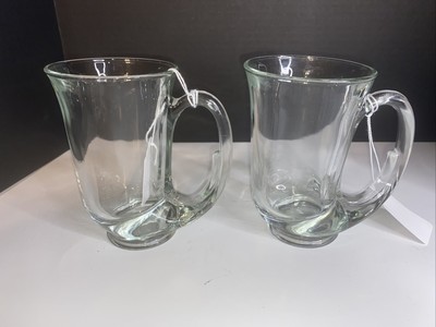 2 Vintage Indiana Clear Glass Hunter Horn Mugs | eBay