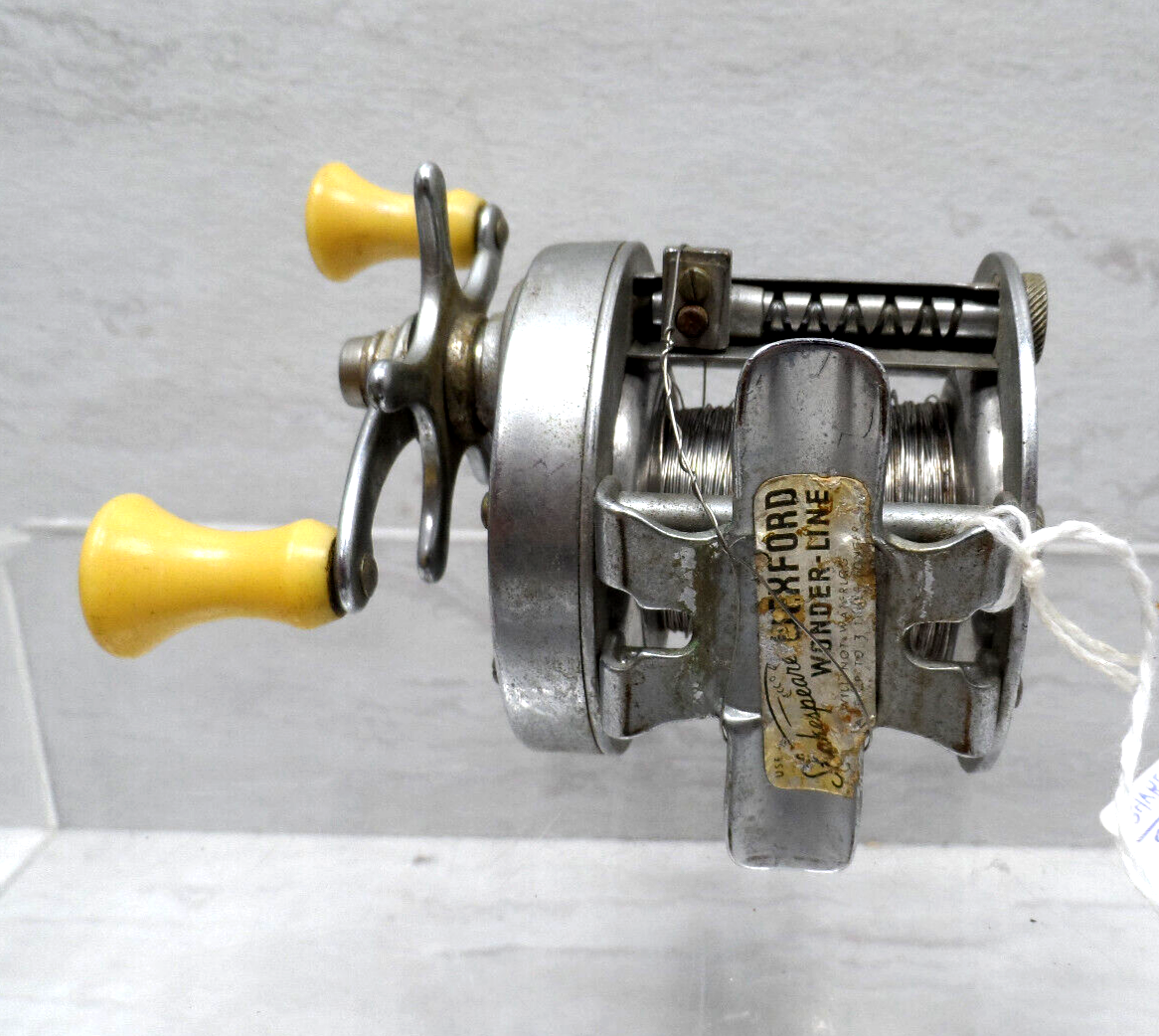 Vintage Shakespeare Service 1944 Model FE Fishing Reel w/ Steel Line ...