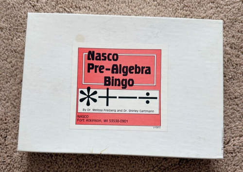 Nasco Pre-Algebra Bingo Game | eBay