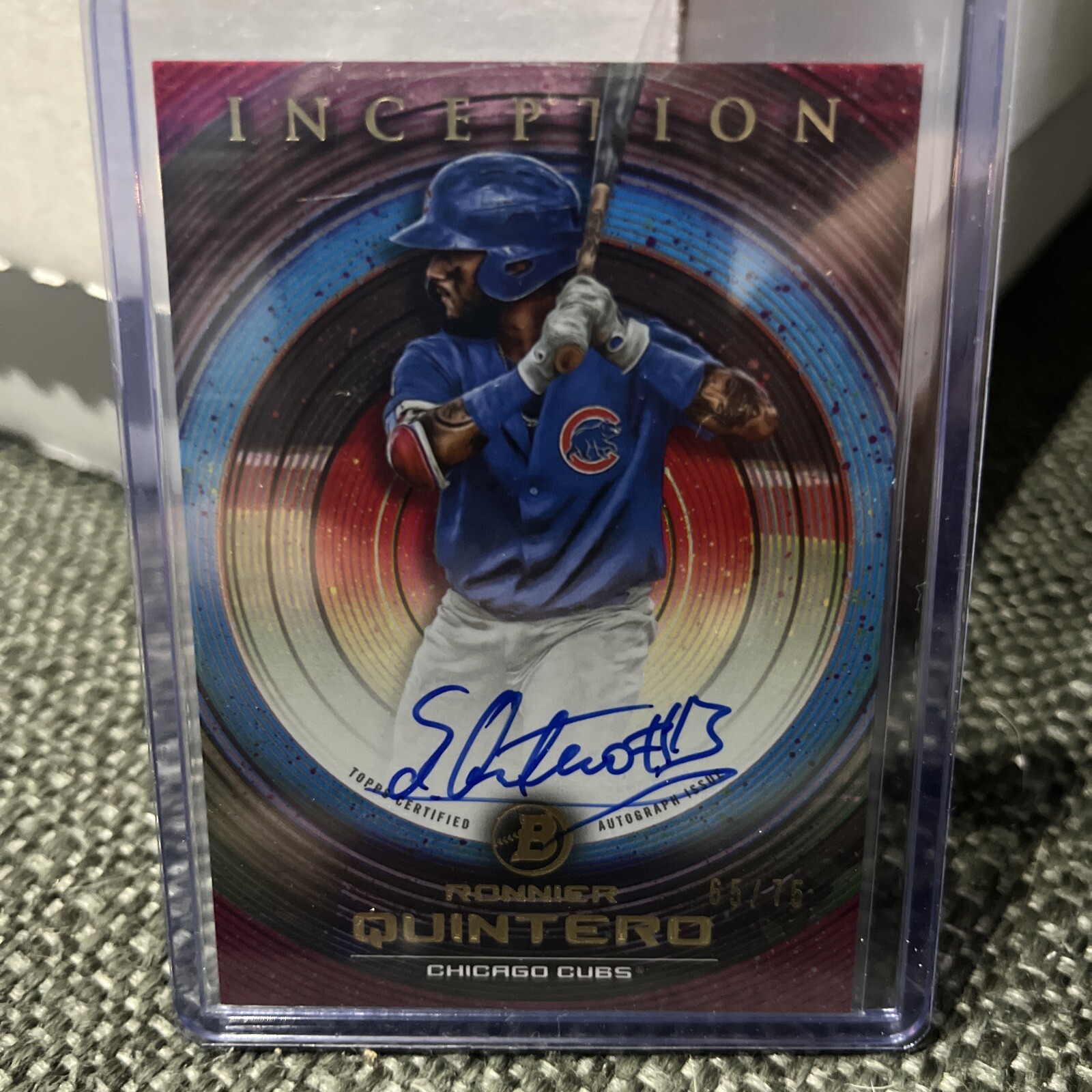 2022 BOWMAN INCEPTION RONNIER QUINTERO FUCHSIA ON CARD AUTO 65/75 ...