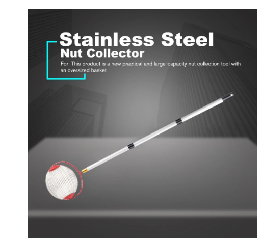 WALNUTS CHESTNUTS HARVESTER Roller Nut Collector Retractable Aluminum ...