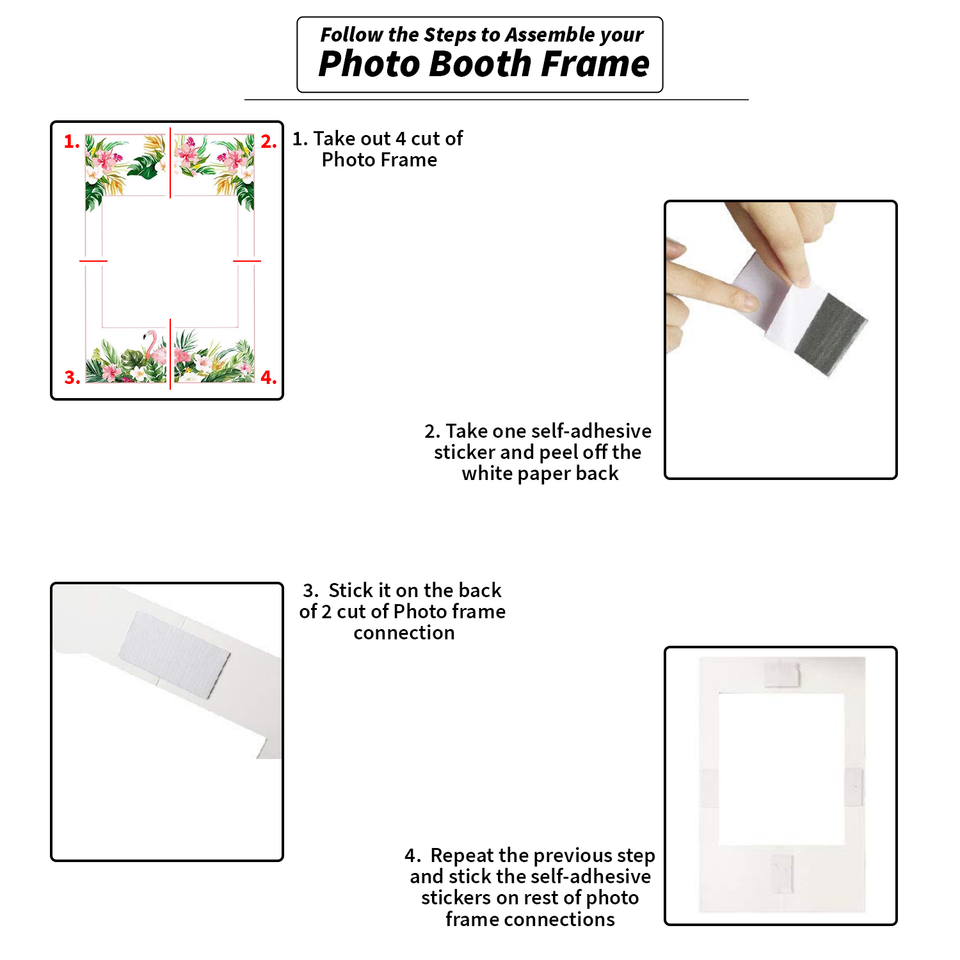 Photo Booth Selfie Frame Prop 48x68cm Frames Happy Birthday Wedding ...