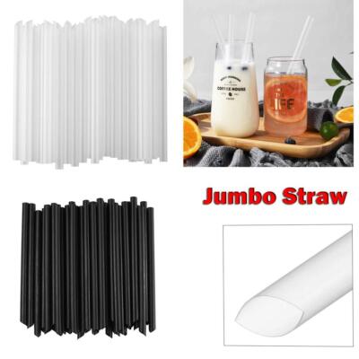 100x Straws Extra Wide Fat Jumbo Boba Bubble Tea Smoothie Drinking ...
