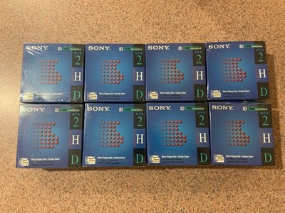 Sony MFD 2HD 3.5" Micro Floppy Disk Double Sided IBM 10 Diskette Pack ...