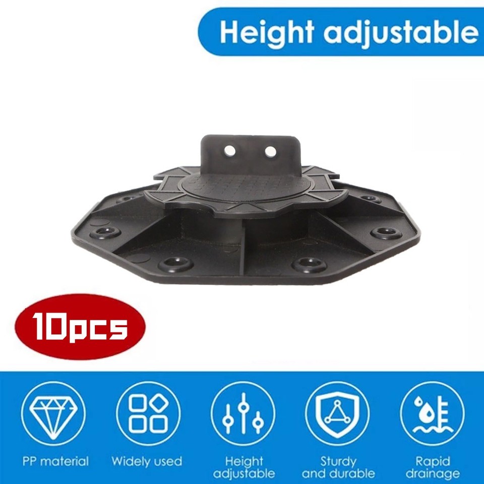 10x Adjustable Height 18-30mm/30-60mm Decking Pedestal Riser Bearing ...