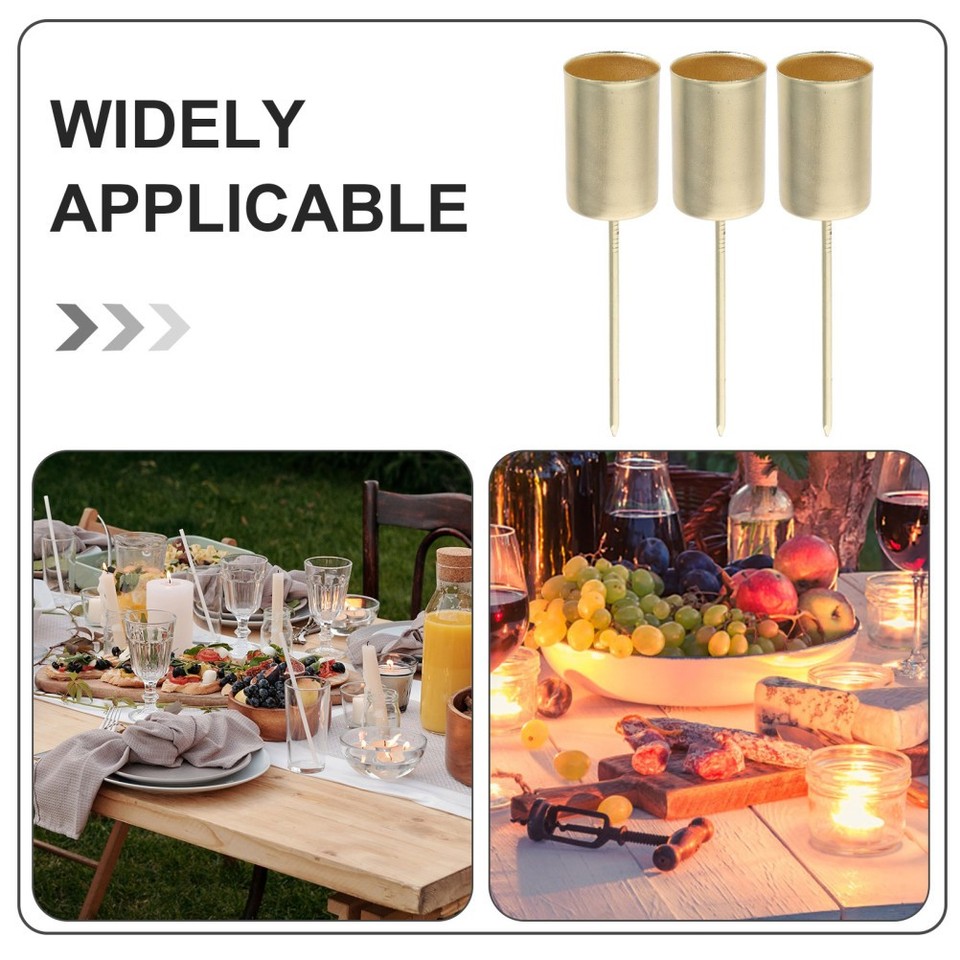 5 Pcs Christmas Candle Holders Iron Candle Cup Insert Festival Candle ...