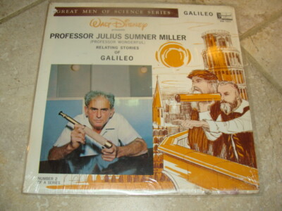 VINYL RECORD DISNEYLAND WALT DISNEY PROFESSOR JULIUS SUMNER MILLER ...