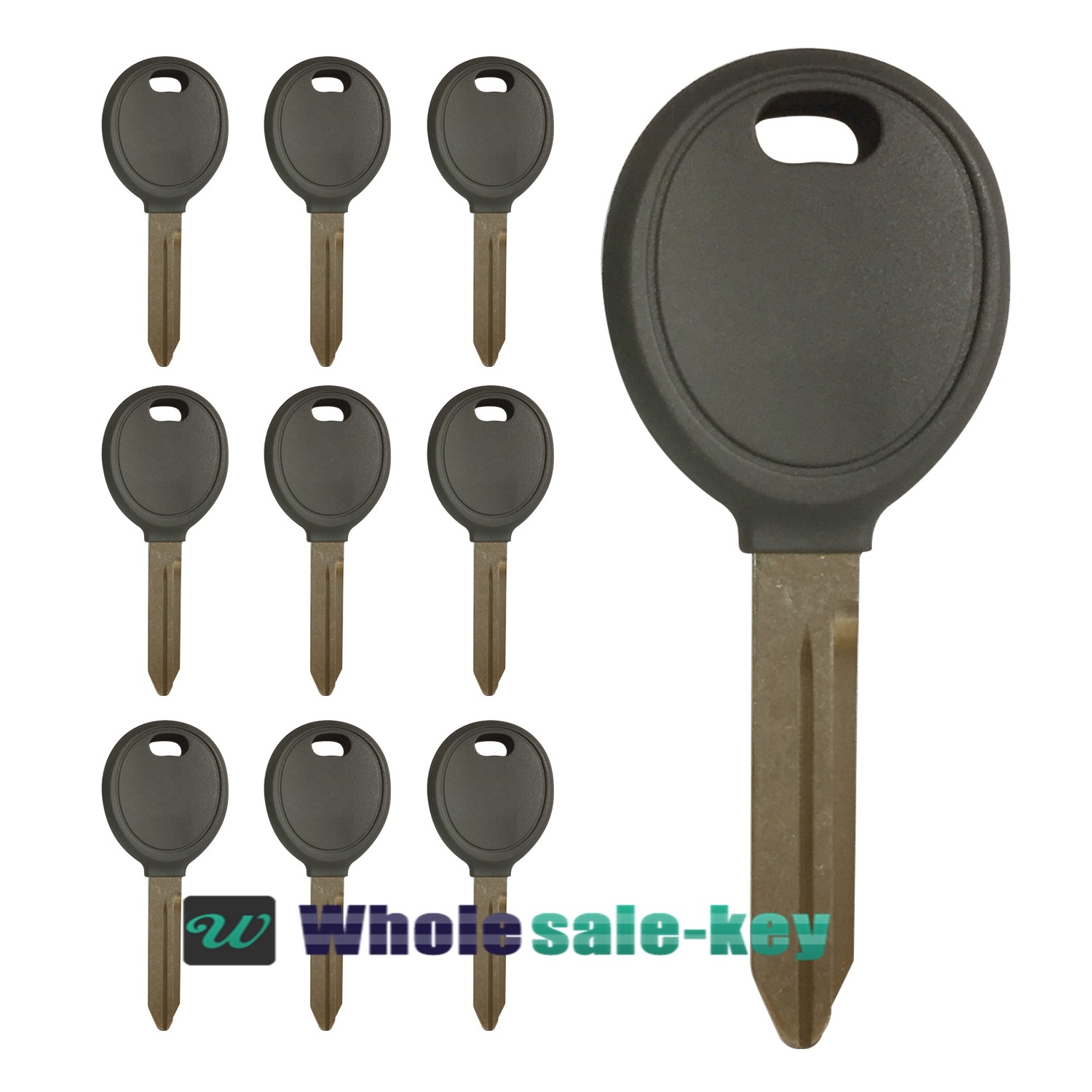 Lot of 10 Uncut Key Blade with 46 Transponder Chip For Chrysler Dodge ...