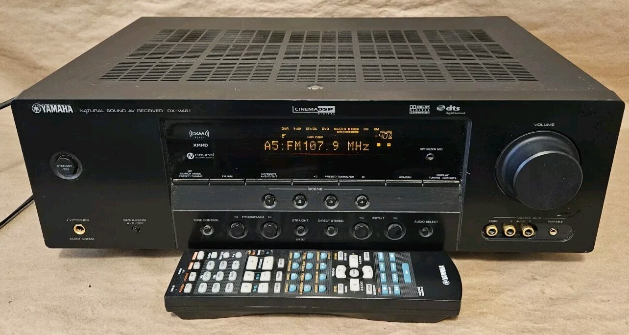 Yamaha RX-V461 - 5.1 Ch AV Home Theater Surround Sound Receiver ...