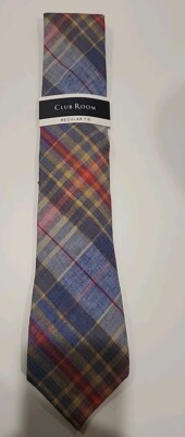 Club Room Men's Webster Plaid Tie,light Blue | eBay UK